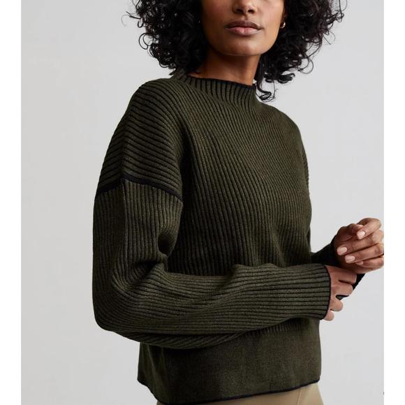 Varley | Sweaters | New Varley Grant Knit In Dark Olivedusky Green ...